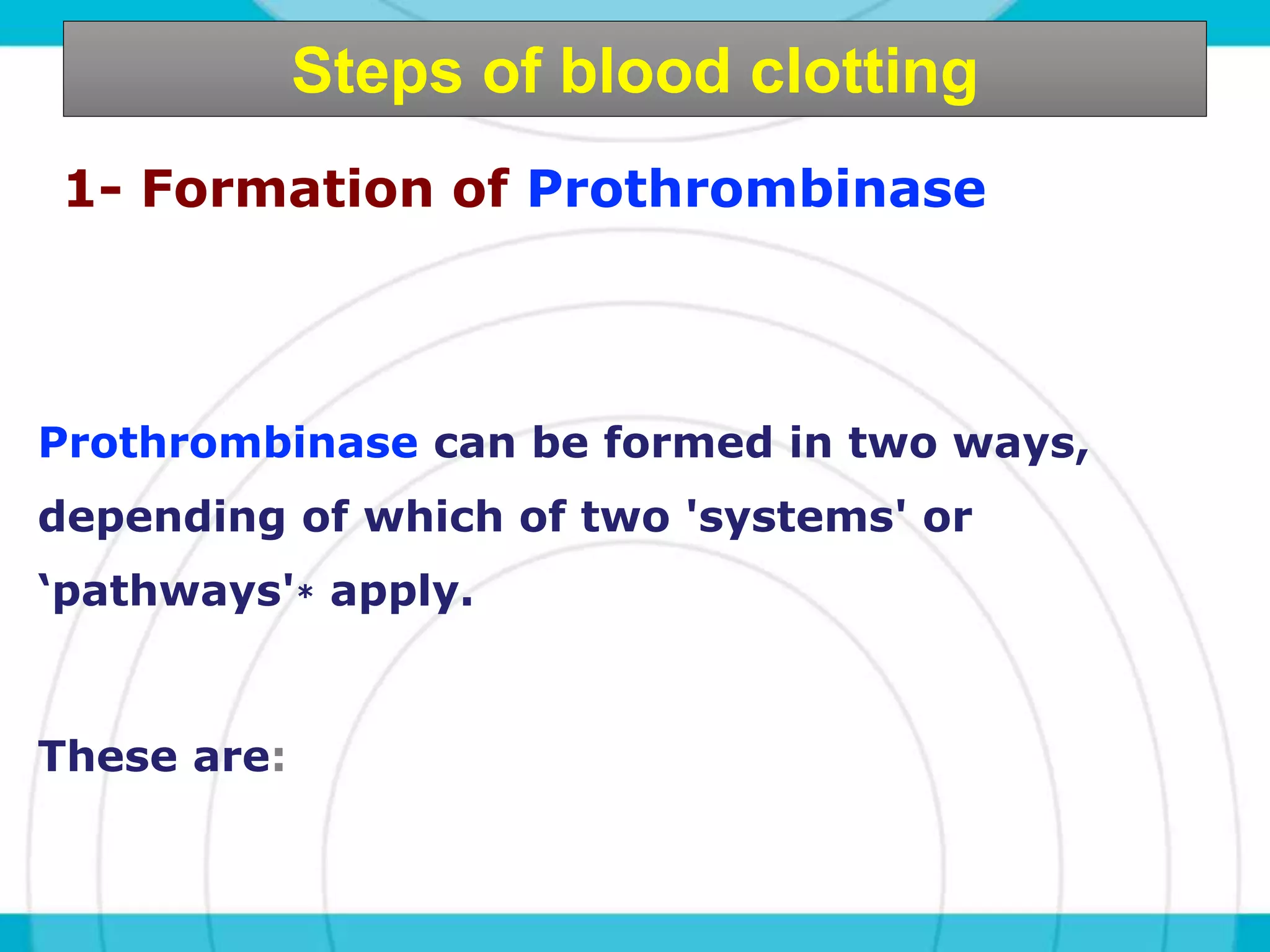 Haemostasis + Steps of blood clotting (coagulation) | PPTX