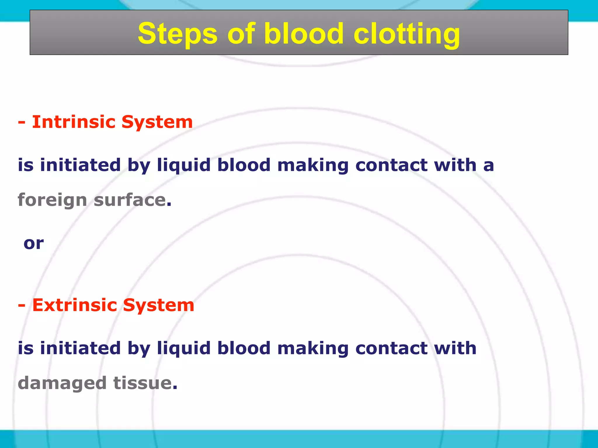 Haemostasis + Steps of blood clotting (coagulation) | PPTX