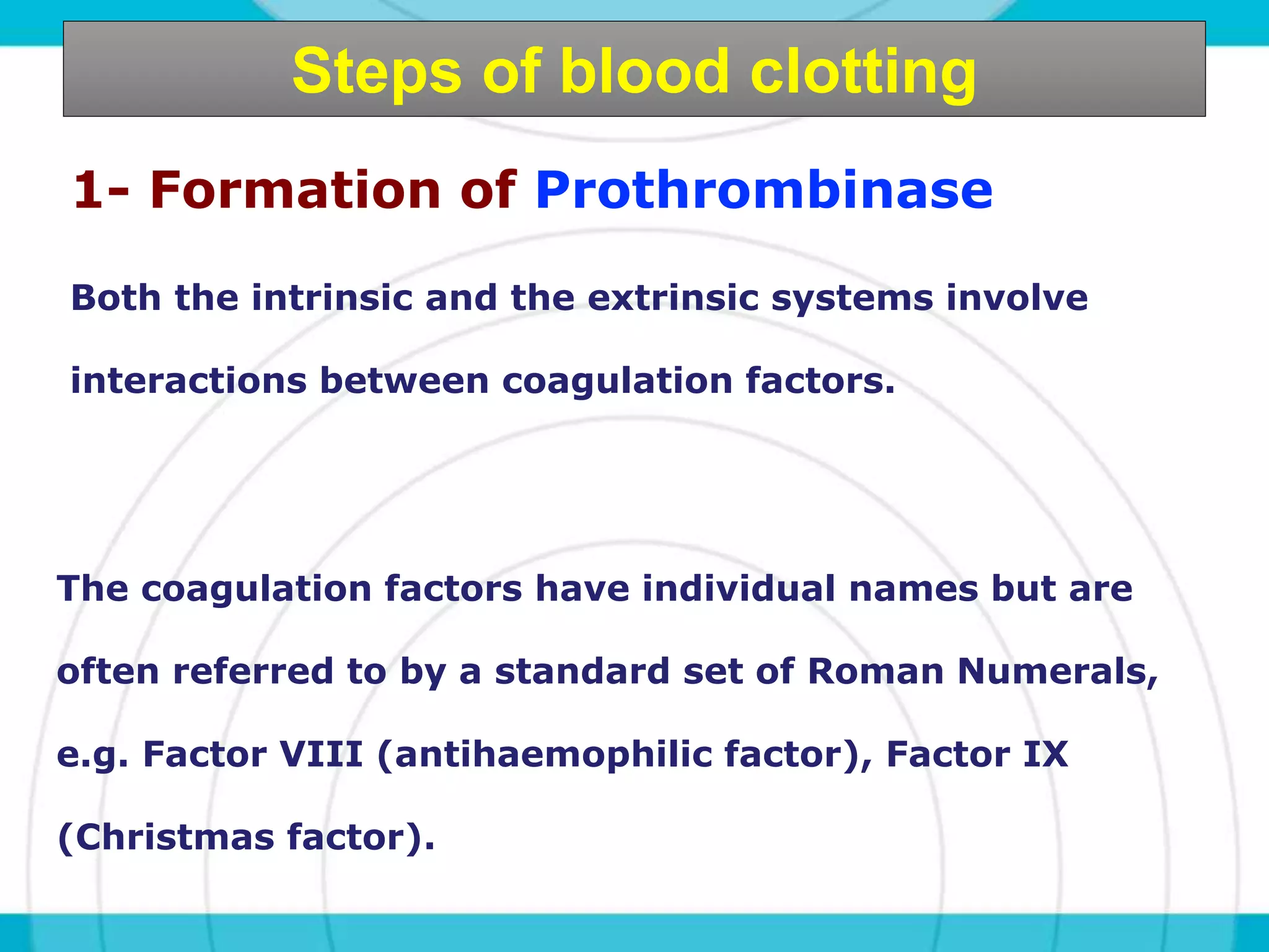 Haemostasis + Steps of blood clotting (coagulation) | PPTX