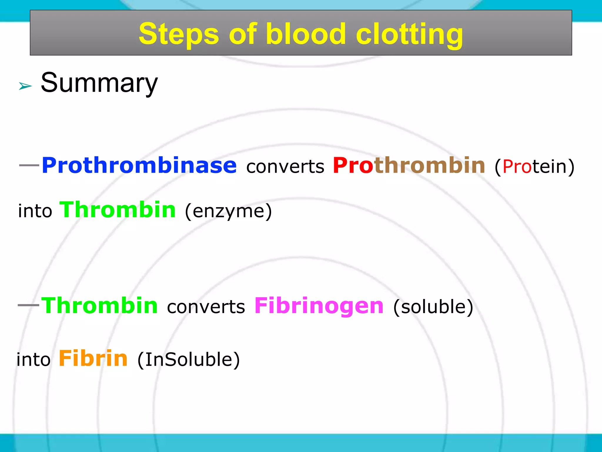 Haemostasis + Steps of blood clotting (coagulation) | PPTX