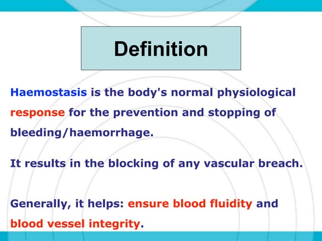 Haemostasis + Steps of blood clotting (coagulation) | PPT