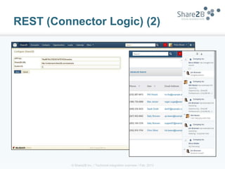 Share2B Technical Overview | PPTX | Databases | Computer Software and Applications