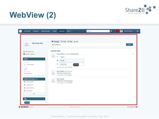 Share2B Technical Overview | PPTX | Databases | Computer Software and Applications