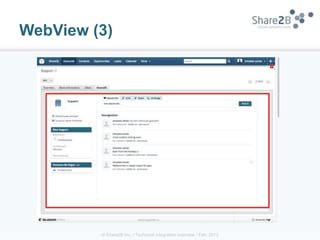 Share2B Technical Overview | PPTX | Databases | Computer Software and Applications