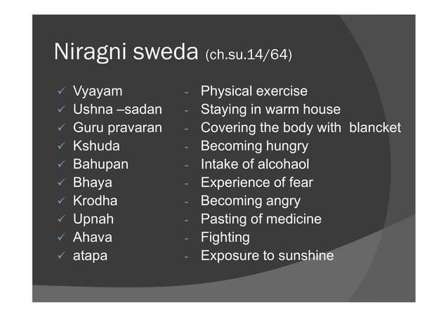 swedana karma (sudation therapy) | PDF | Hinduism | Religion & Spirituality