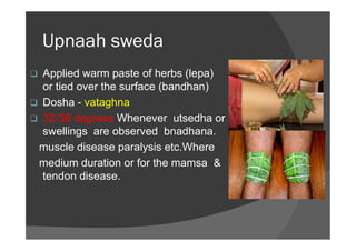 swedana karma (sudation therapy) | PDF
