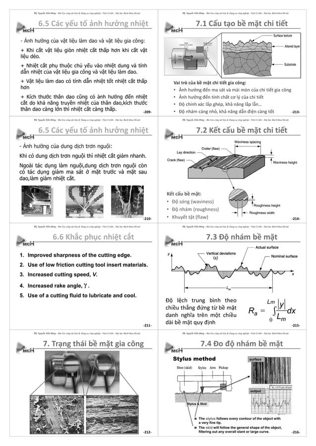 Bài giảng Nguyên Lý Gia Công Vật Liệu - BKHN | PDF