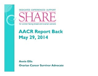 SHARE: Report Back from Annual Meeting of American Association of ...