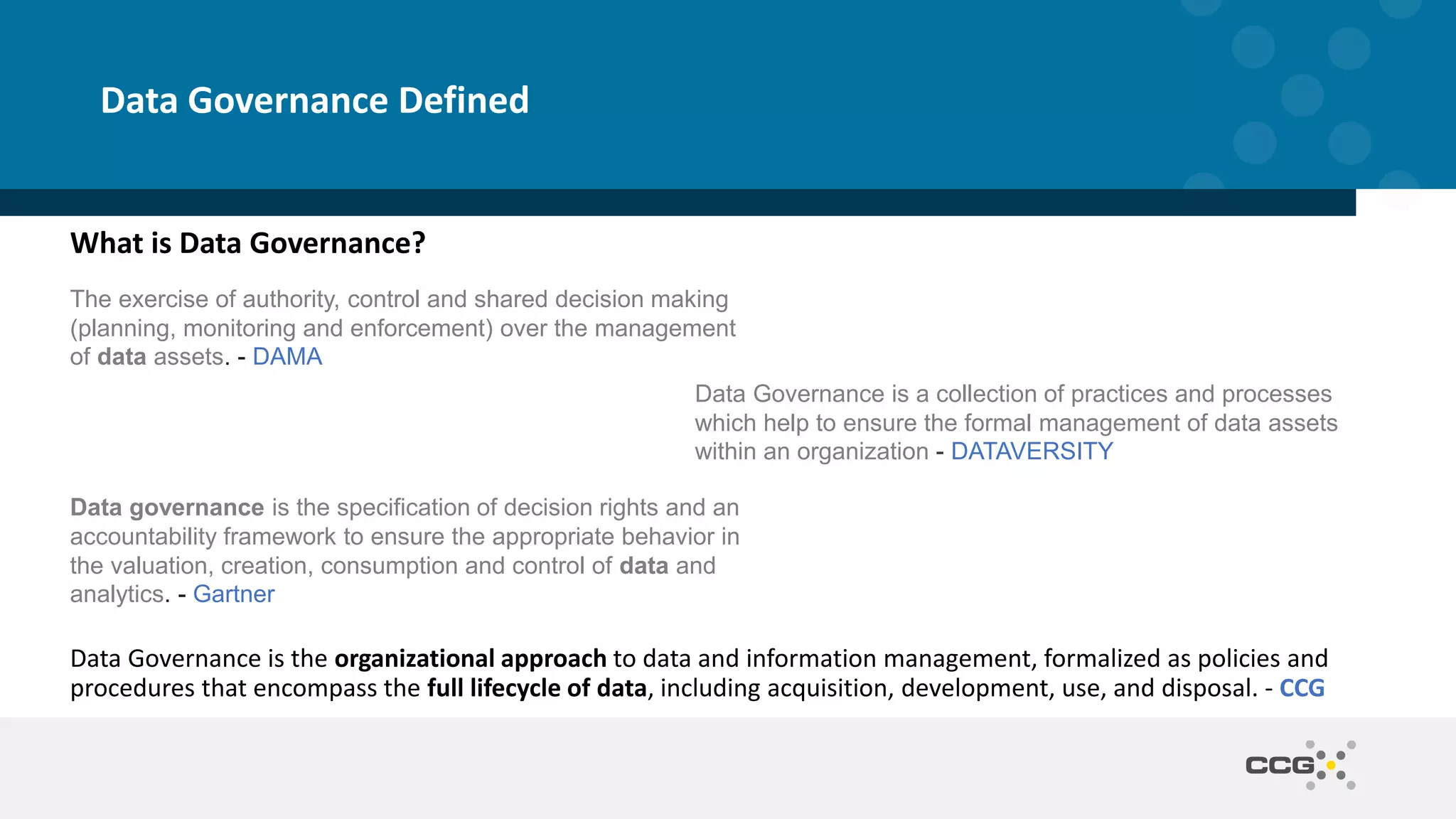Data Governance Workshop | PPTX