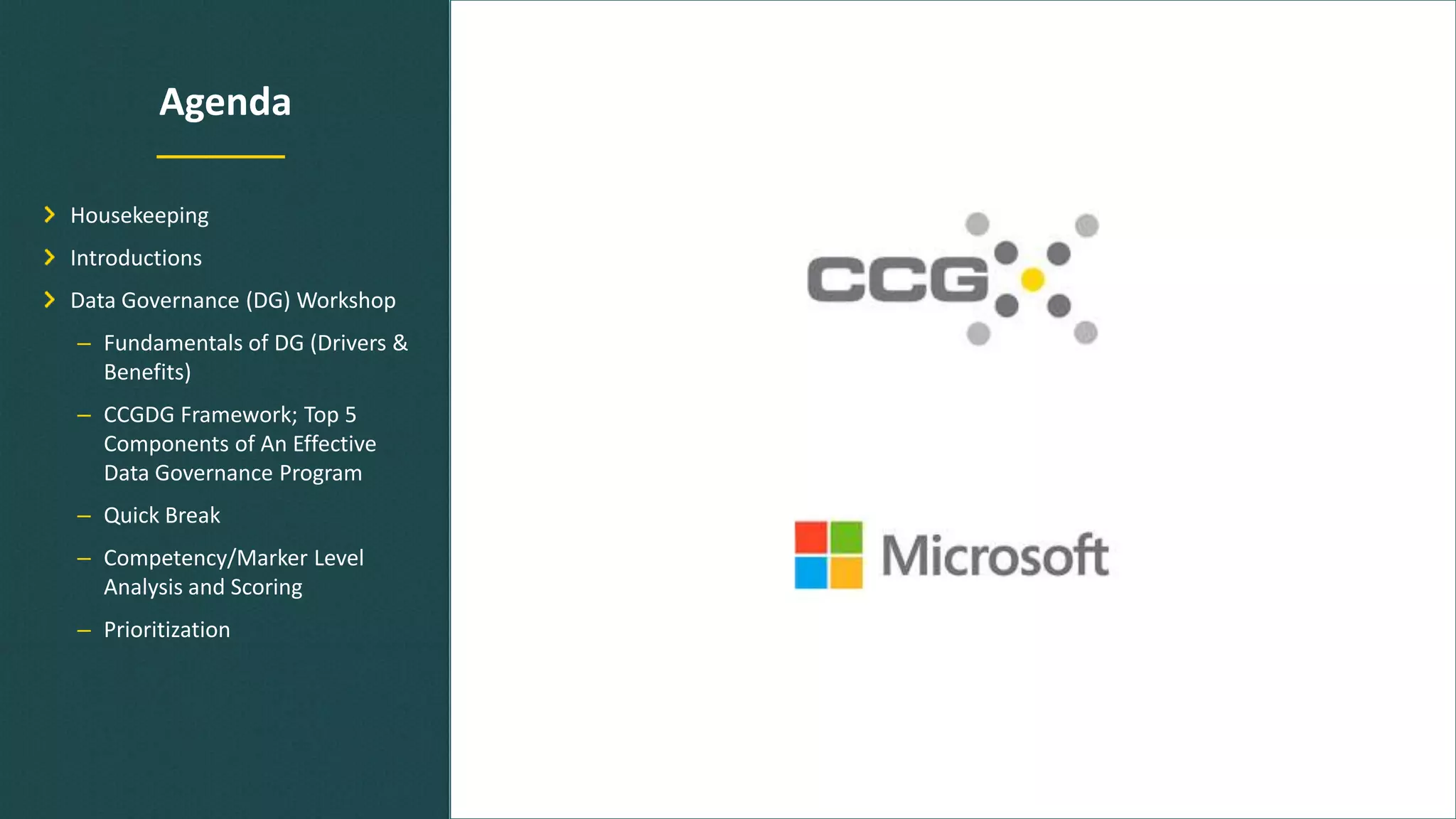 Data Governance Workshop Pptx