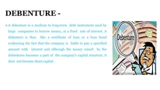 Share and debenture PPT | PPTX