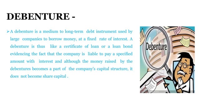 Share And Debenture Ppt Pptx