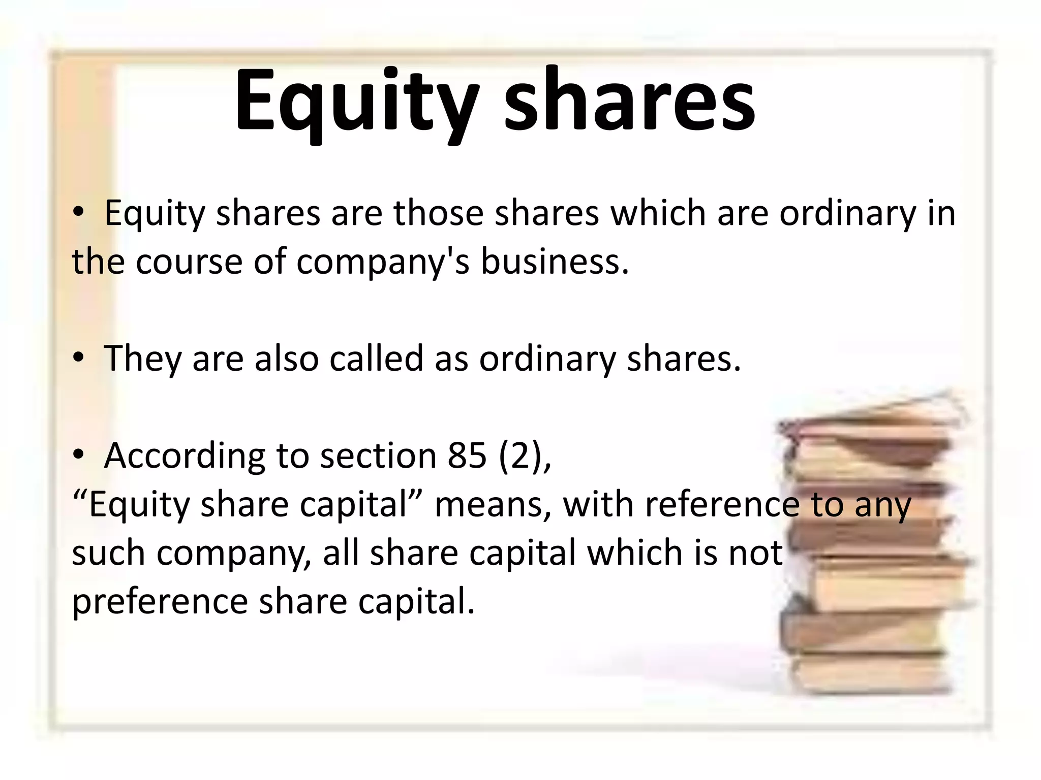 Share and share capital | PPTX