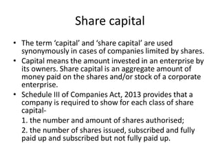Share and share capital | PDF | Stocks and Bonds | Personal Investing