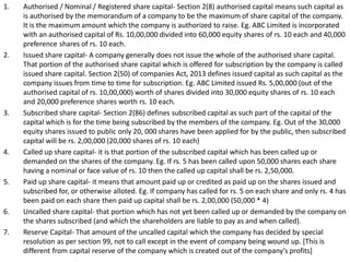 Share and share capital | PDF