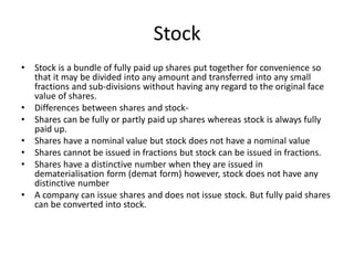 Share and share capital | PDF