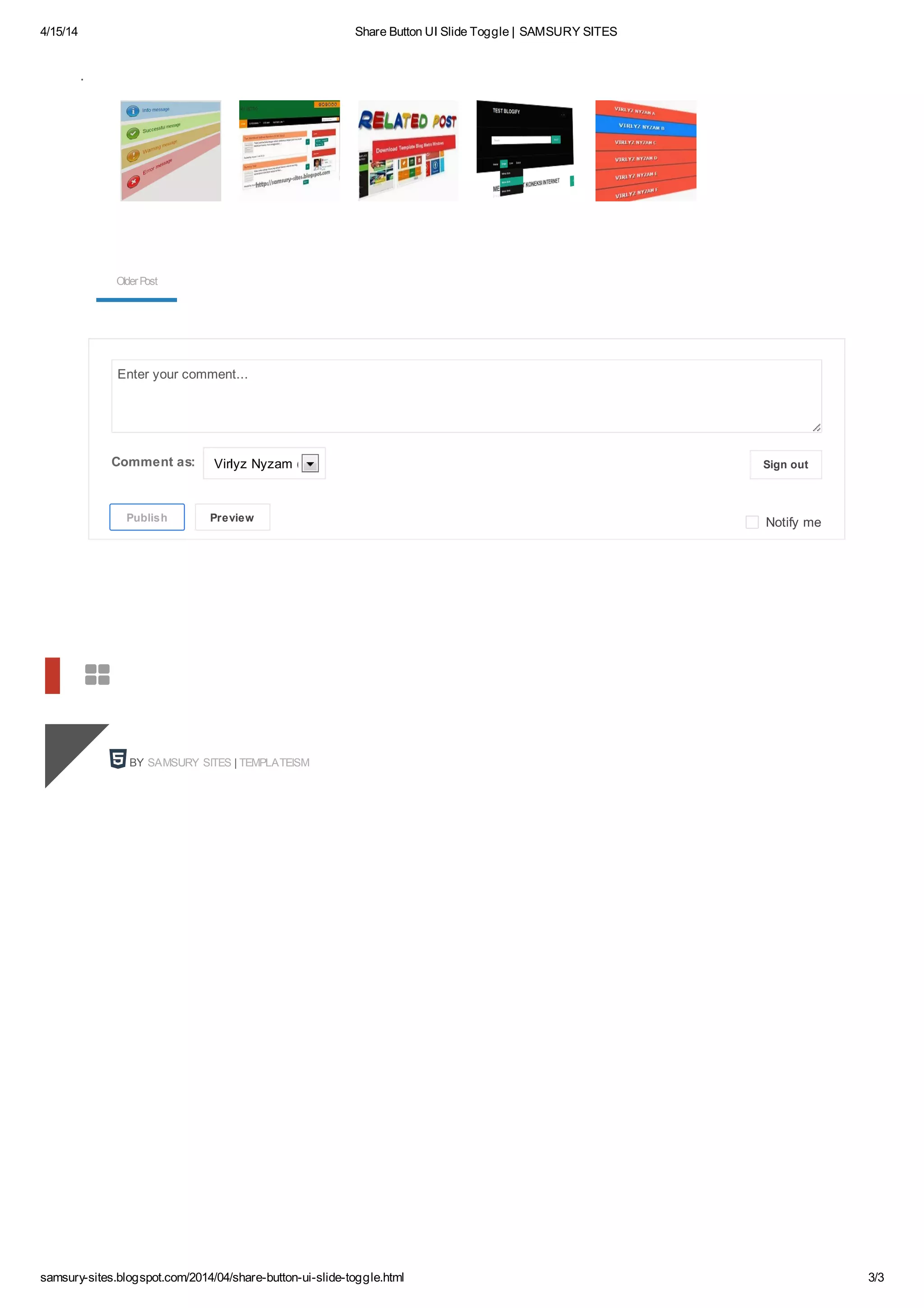 Share button ui slide toggle | PDF
