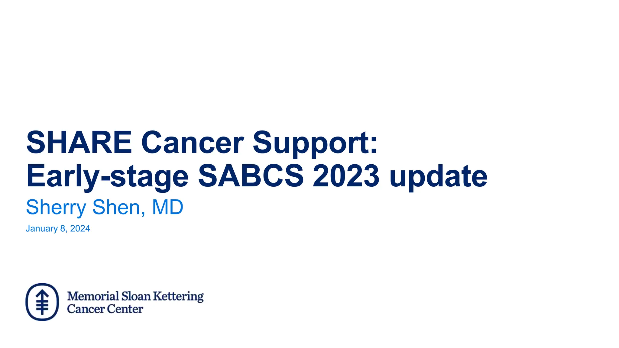 Report Back from 2023 San Antonio Breast Cancer Symposium (SABCS) | PPTX