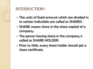Share capital and types | PPTX