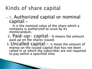 Share capital | PPT