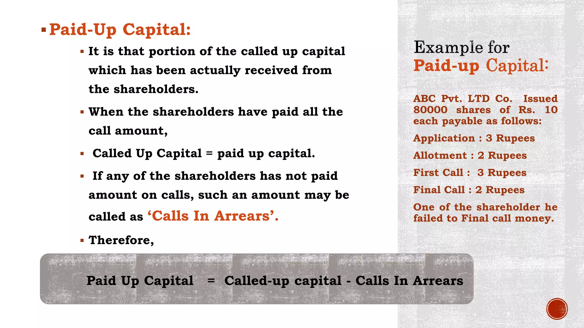 Share capital | PPTX