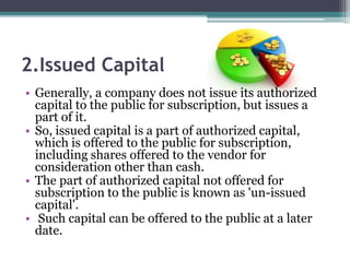 Share capital, capital stock & it’s components | PPT