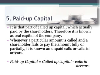 Share capital, capital stock & it’s components | PPTX