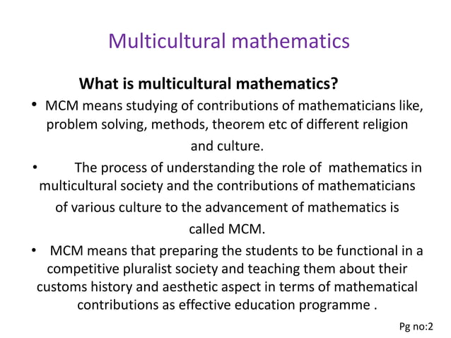 Multicultural mathematics | PPT