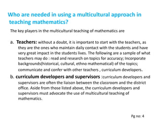 Multicultural mathematics | PPTX