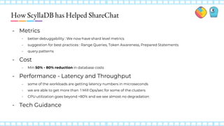 ShareChat's Path to High-Performance NoSQL with ScyllaDB | PPT