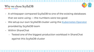 ShareChat's Path to High-Performance NoSQL with ScyllaDB | PPT