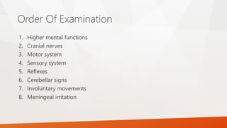 Share CNS examination. Neurology........ | PPTX