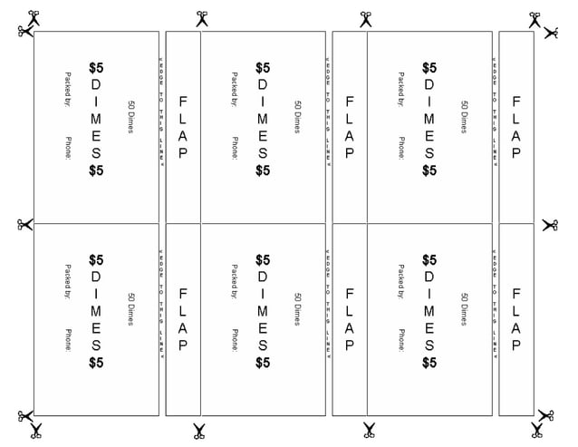 Printable Coin Rolls | PPT