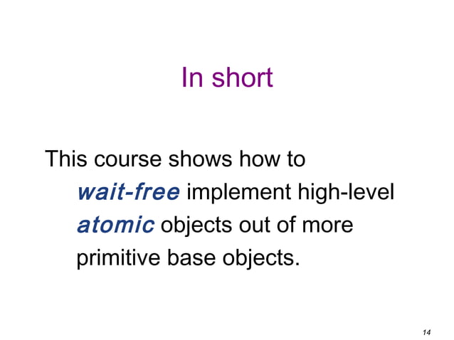 Shared objects and synchronization | PPT | Programming Languages | Computing