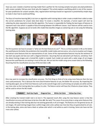 Avoid Overfitting with Regularization | PDF