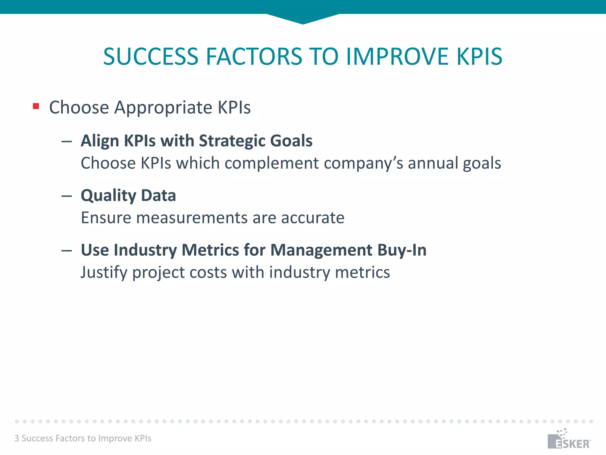 3 Success Factors to Improve KPIs for Accounts Payable Shared Services | PDF
