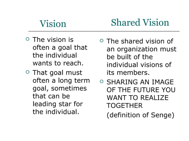 shared vision | PPT