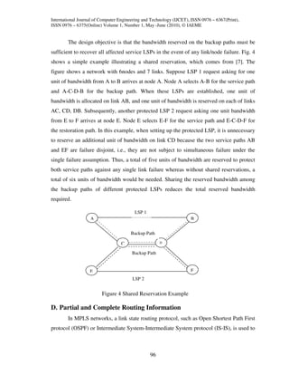 Shared bandwidth reservation of backup paths of multiple lsp against link and node failures | PDF