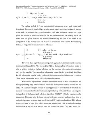Shared bandwidth reservation of backup paths of multiple lsp against link and node failures | PDF