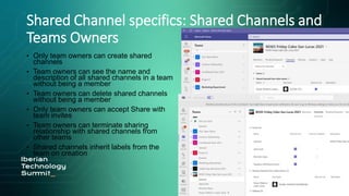 Shared channels in Microsoft Teams, an overview | PPTX