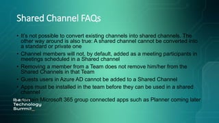 Shared channels in Microsoft Teams, an overview | PPTX