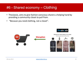Shared economy - Collaborative consumption - The sharing economy | PPTX
