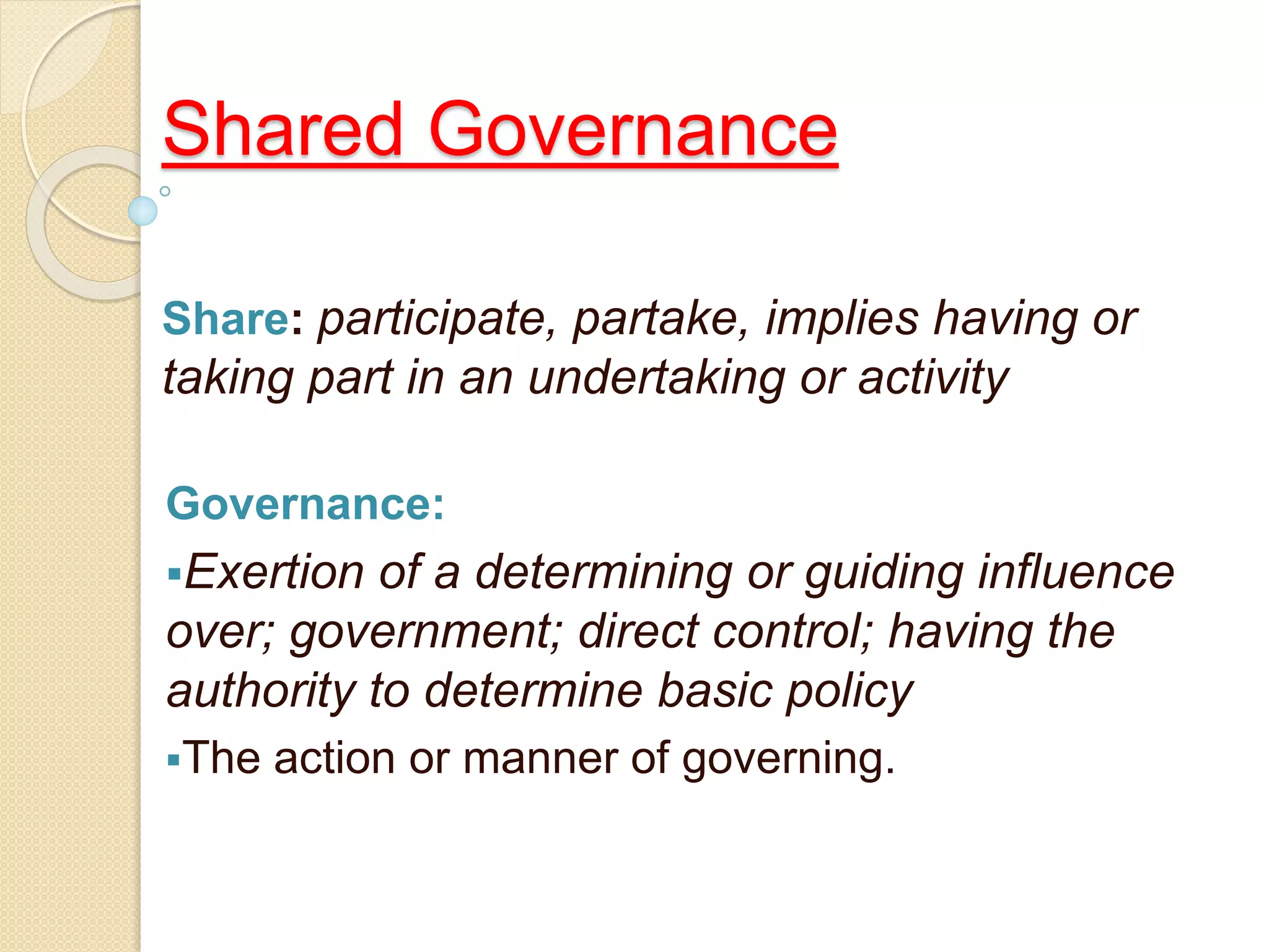 Shared governance | PPTX
