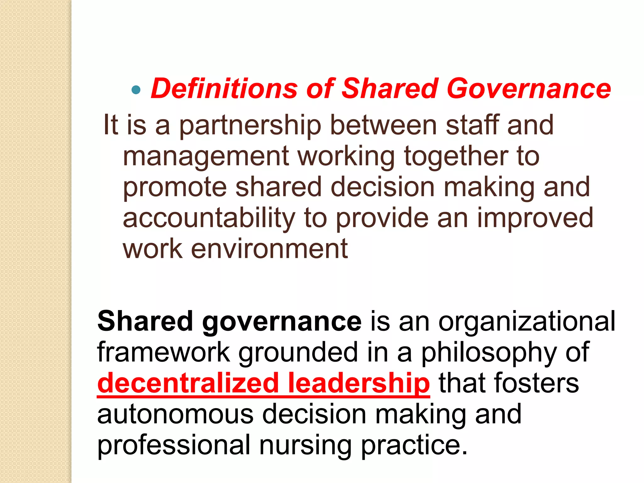 Shared governance | PPTX