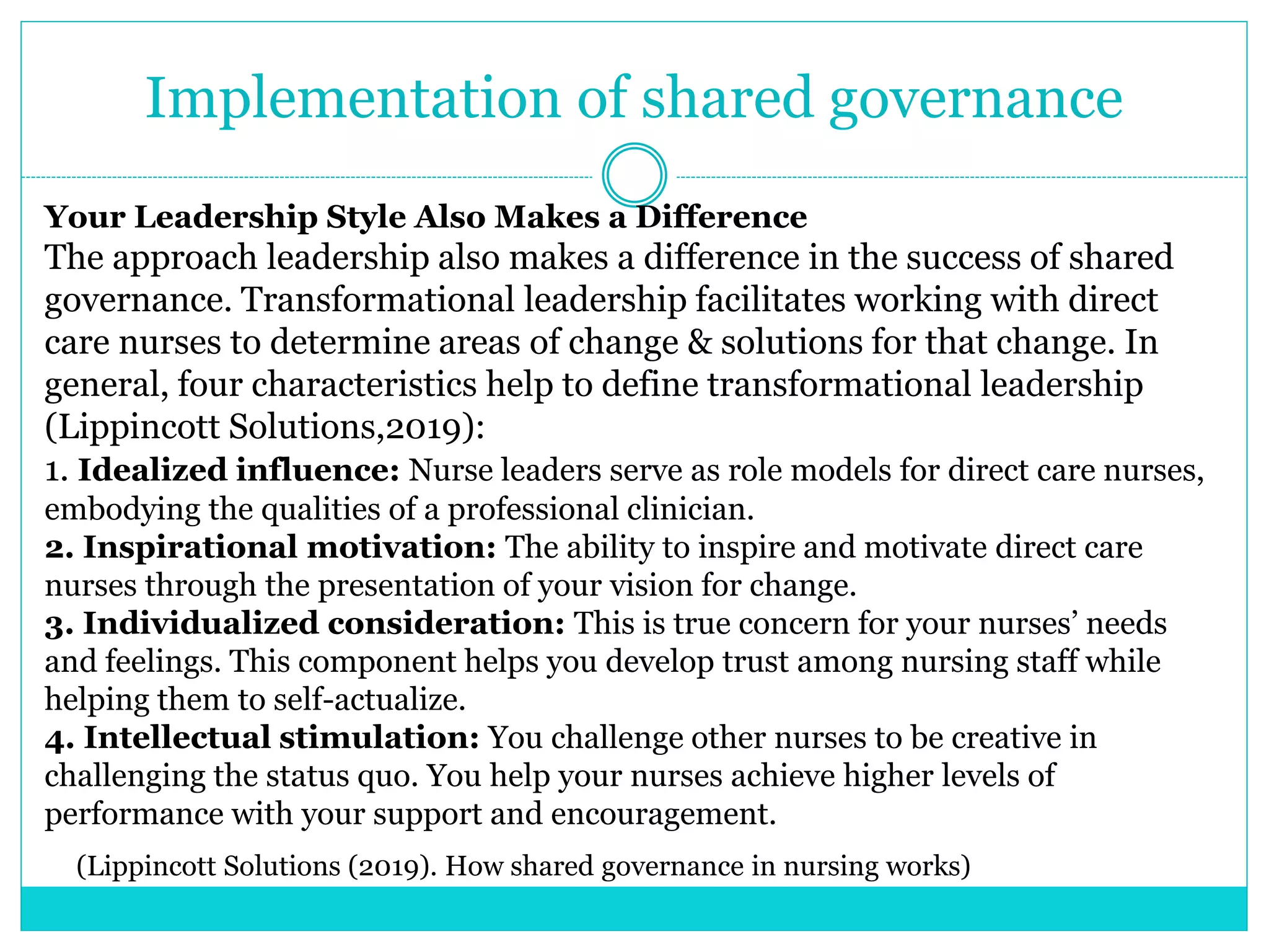 Shared governance in nursing | PPTX