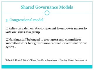 Shared governance in nursing | PPTX