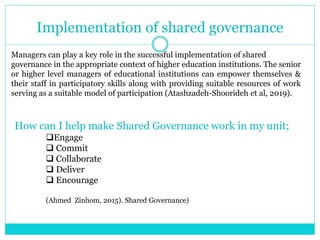 Shared governance in nursing | PPTX