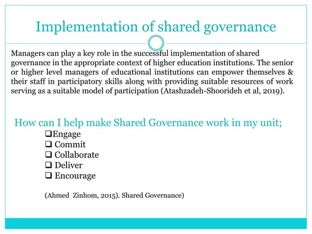 Shared governance in nursing | PPTX | Healthcare Industry | Industries