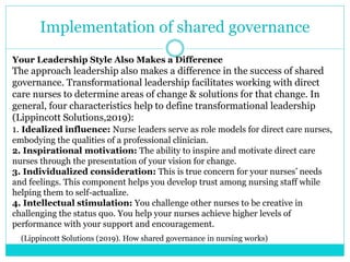 Shared governance in nursing | PPTX