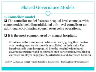 Shared governance in nursing | PPT